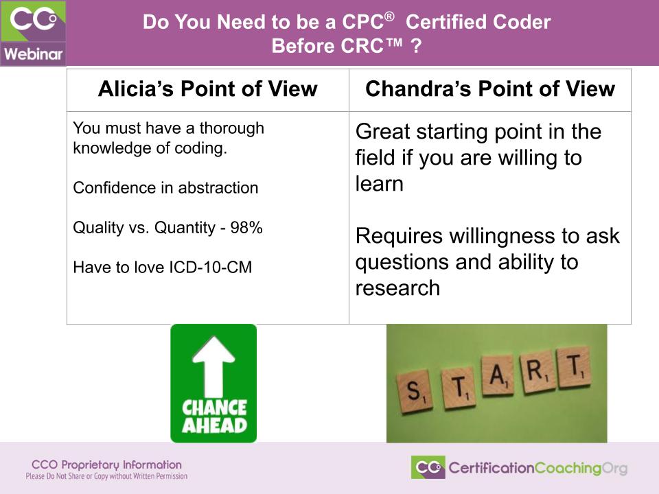 Do You Need to Be a CPC® Certified Coder Before CRC®?